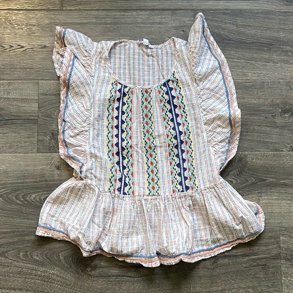 THML | Tops | Thml Embroidered Detail Ruffle Top | Poshmark